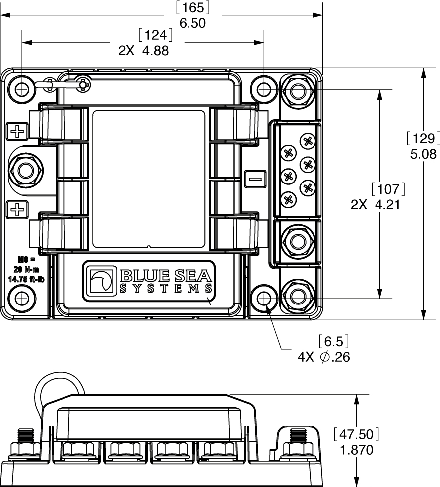 Blue Sea Systems 7748 SafetyHub 150 Fuse Block | 12 Volt Planet