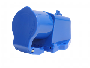 240V Mains Hook-Up Surface Inlet Plug With Sprung Flap | 12 Volt Planet