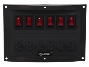 6-Way Horizontal Switch & Fuse Panel - 12V | 12 Volt Planet