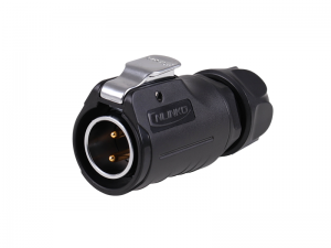 IP67 Waterproof 2-Pin Panel Mount Locking Connector Plug Metal/Plastic ...