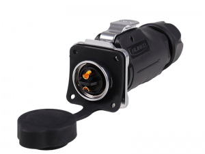 IP67 Waterproof 2-Pin Panel Mount Locking Connector Socket Metal ...