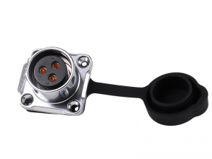 IP67 Waterproof 3-Pin Panel Mount Locking Connector Socket Metal ...