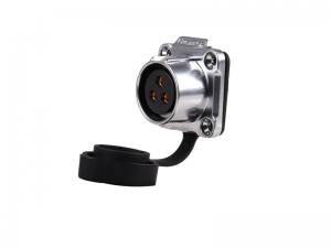 IP67 Waterproof 3-Pin Panel Mount Locking Connector Socket Metal ...