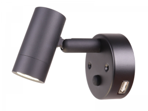 Nano 12V LED Spot Light With USB Socket - Black (Neutral White) | 12 ...