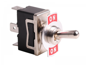 ON/ON Single Pole Toggle Switch With Decal Plate - 30A@12V | 12 Volt Planet