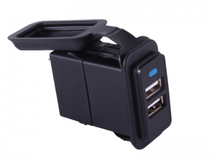 Rectangular Twin Fast Charge USB Power Socket | 12 Volt Planet