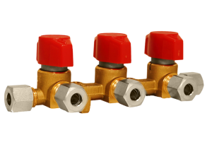 Triple Gas Manifold Valve For 8mm Copper Gas Pipe | 12 Volt Planet
