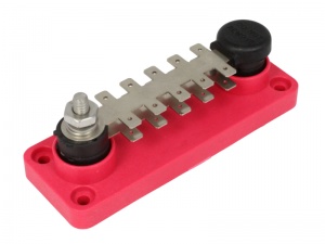120A VTE 20 Point Tab Terminal Busbar - Red | 12 Volt Planet