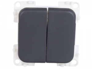 CBE Double Flat Switch - Grey | 12 Volt Planet
