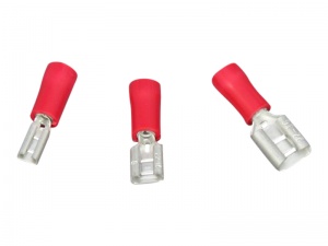 Red Pre-Insulated Female Blade Crimp Terminals | 12 Volt Planet
