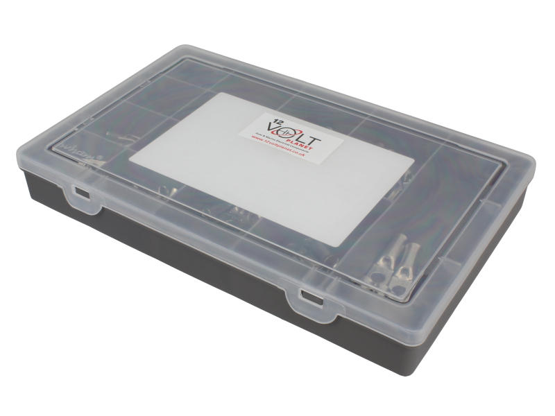 120 Piece Copper Tube Terminal Assortment Kit | 12 Volt Planet