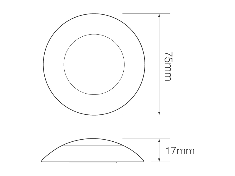 12V LED Round Interior Downlight - Coloured Lens | 12 Volt Planet