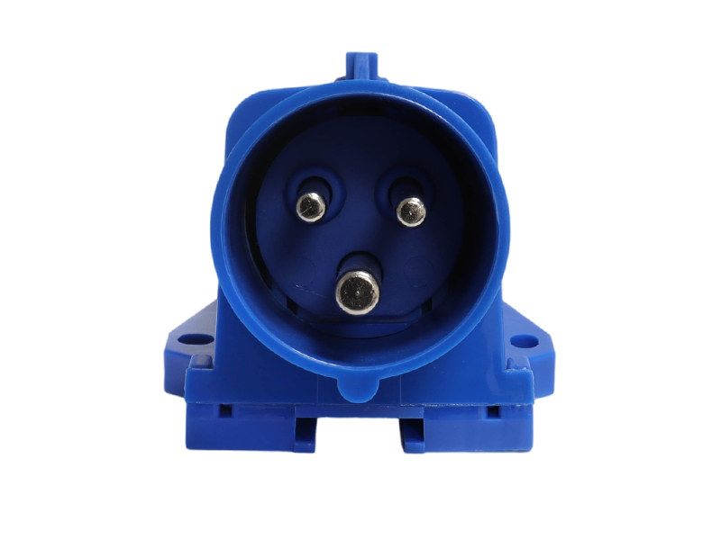 240V Mains Hook-Up Surface Inlet Plug With Sprung Flap | 12 Volt Planet