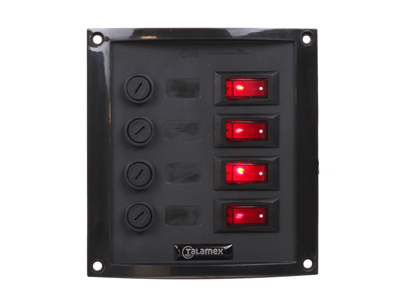 4-Way Vertical Switch & Fuse Panel - 12V | 12 Volt Planet