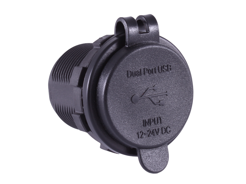 Panel Mount Twin Fast Charge USB Power Socket | 12 Volt Planet