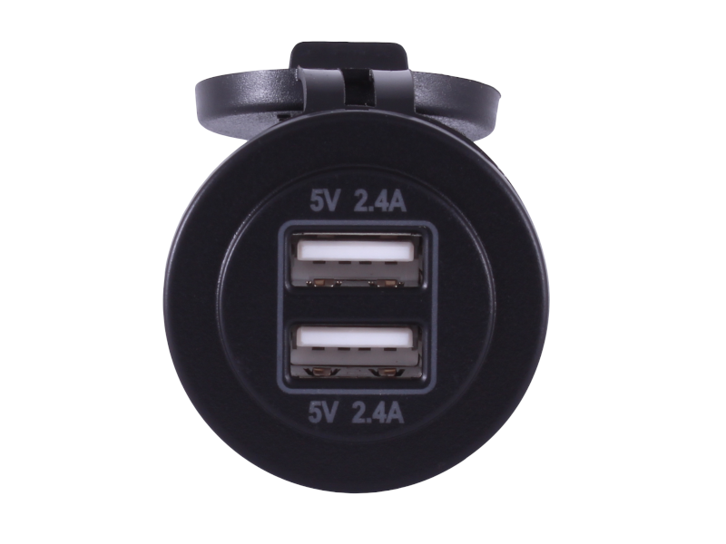 Panel Mount Twin Fast Charge USB Power Socket | 12 Volt Planet