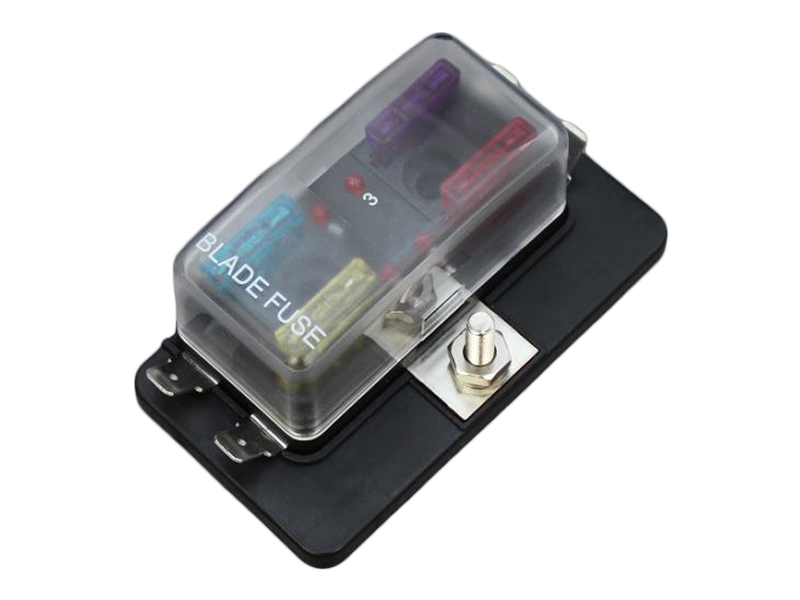 Standard Blade Fuse Box With LEDs - 4 Way | 12 Volt Planet
