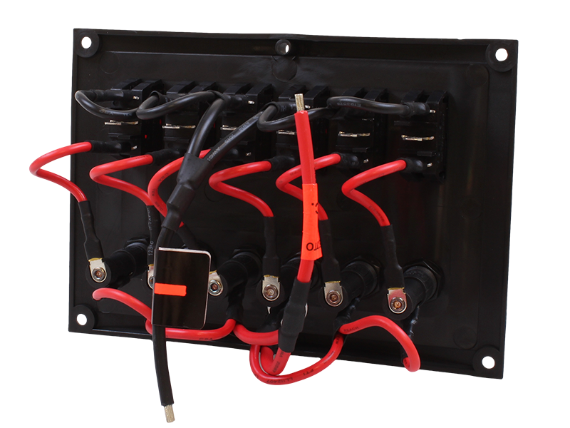 6-Way Horizontal Switch & Fuse Panel - 12V | 12 Volt Planet