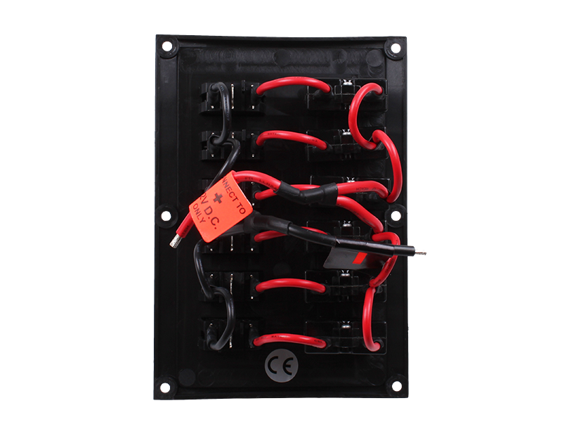 6-Way Horizontal Switch & Circuit Breaker Panel - 12V | 12 Volt Planet