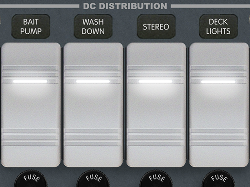 Blue Sea Systems 8262 IP66 Water-Resistant Fuse Switch Panel - 4 Way ...