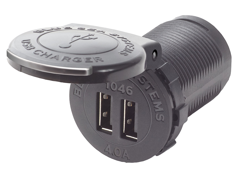 Blue Sea Systems 1046 Twin Port Fast Charge 48V USB Power Socket | 12 ...