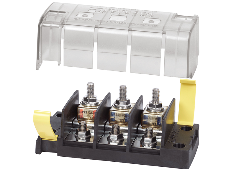 Blue Sea Systems 5194 MRBF Surface Mount 3-Way Fuse Block - Independent ...