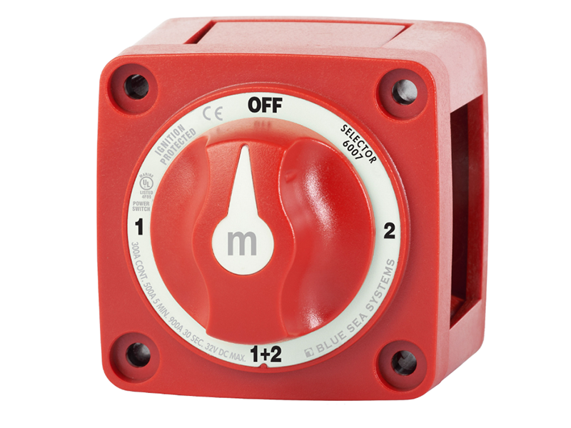 Blue Sea Systems 6007 m-Series Mini Selector Battery Switch - Red | 12 ...
