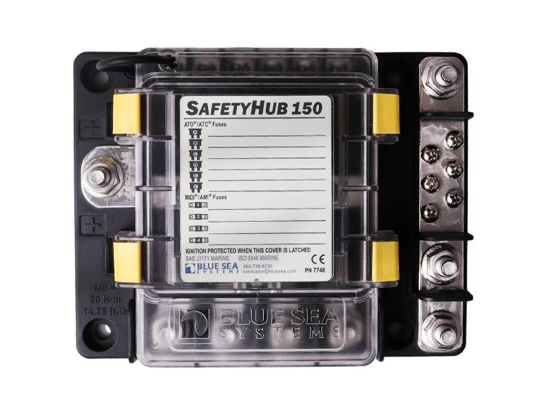 Blue Sea Systems 7748 SafetyHub 150 Fuse Block | 12 Volt Planet
