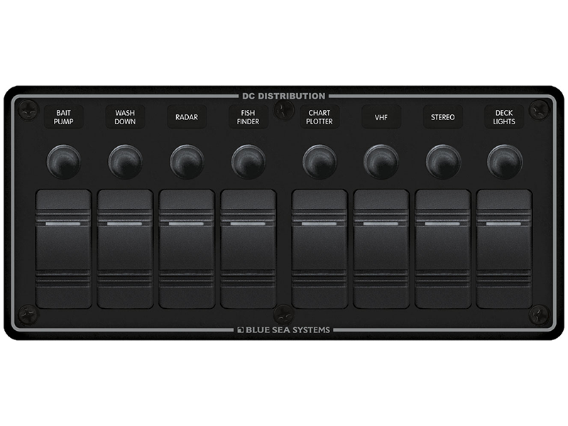 Blue Sea Systems 8371 IP66 Water-Resistant Circuit Breaker Switch Panel ...