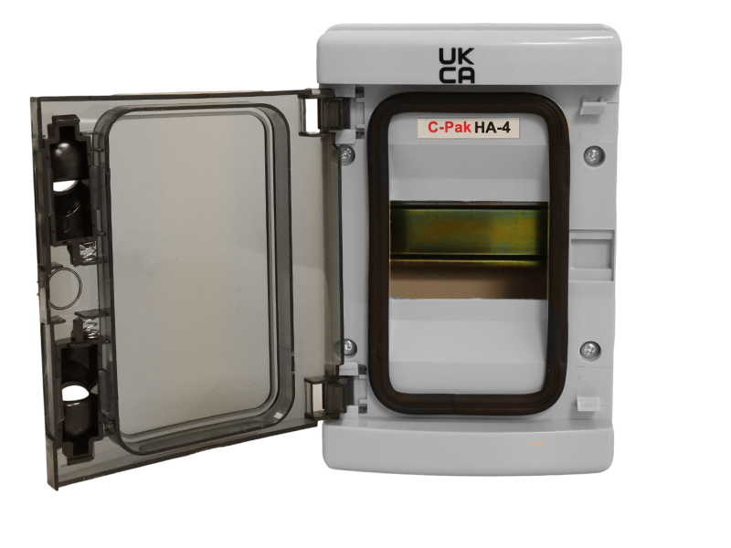 C-Pak 4-Module Unpopulated IP65 AC Mains Consumer Unit Enclosure | 12 ...