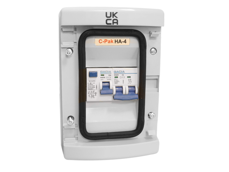 C-Pak 4-Module Unpopulated IP65 AC Mains Consumer Unit Enclosure | 12 ...