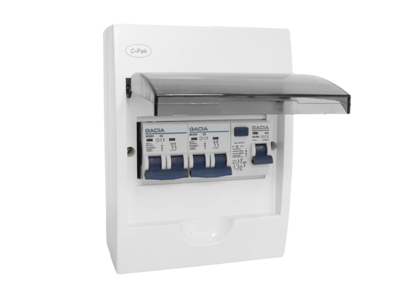 C-Pak 6-Module Unpopulated AC Mains Consumer Unit Enclosure | 12 Volt ...