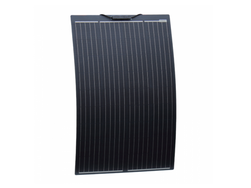 120W Monocrystalline Black Semi-Flexible Fibreglass Solar Panel | 12 ...