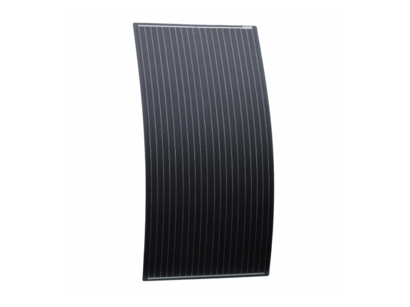 160W Monocrystalline Black Semi-Flexible Fibreglass Solar Panel - Rear ...