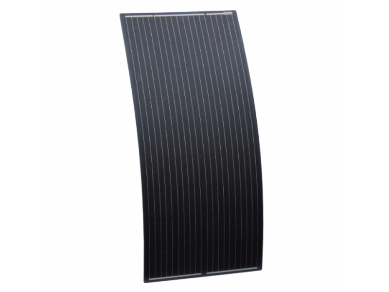 180W Monocrystalline Black Semi-Flexible Fibreglass Solar Panel - Rear ...
