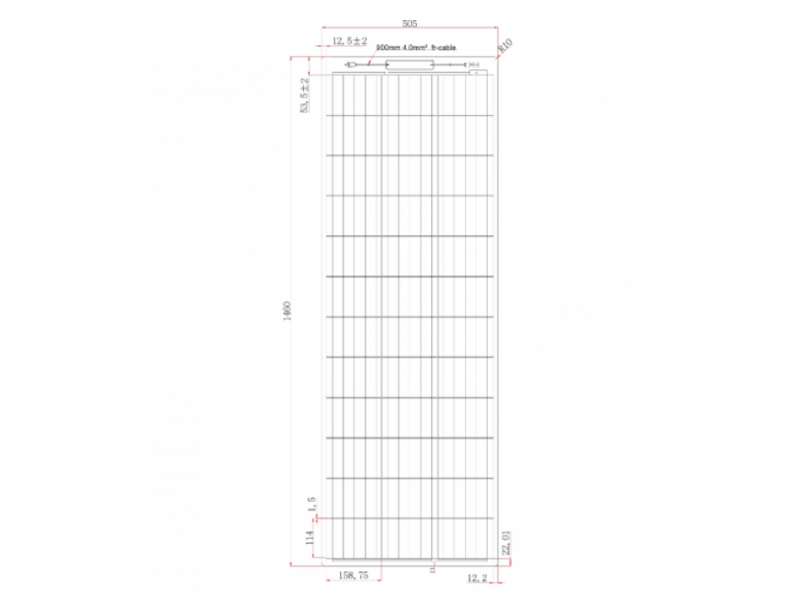 130W Monocrystalline Black Semi-Flexible Fibreglass Solar Panel ...