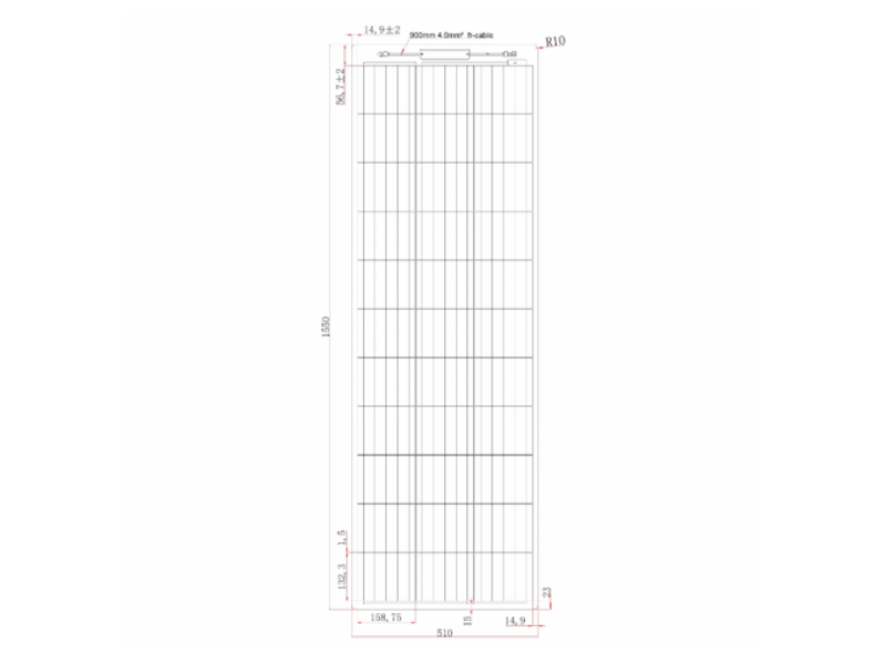 150W Monocrystalline Black Semi-Flexible Fibreglass Solar Panel ...