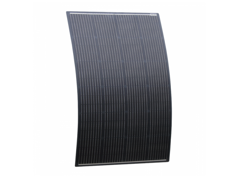 150W Monocrystalline Black Semi-Flexible Fibreglass Solar Panel - Rear ...