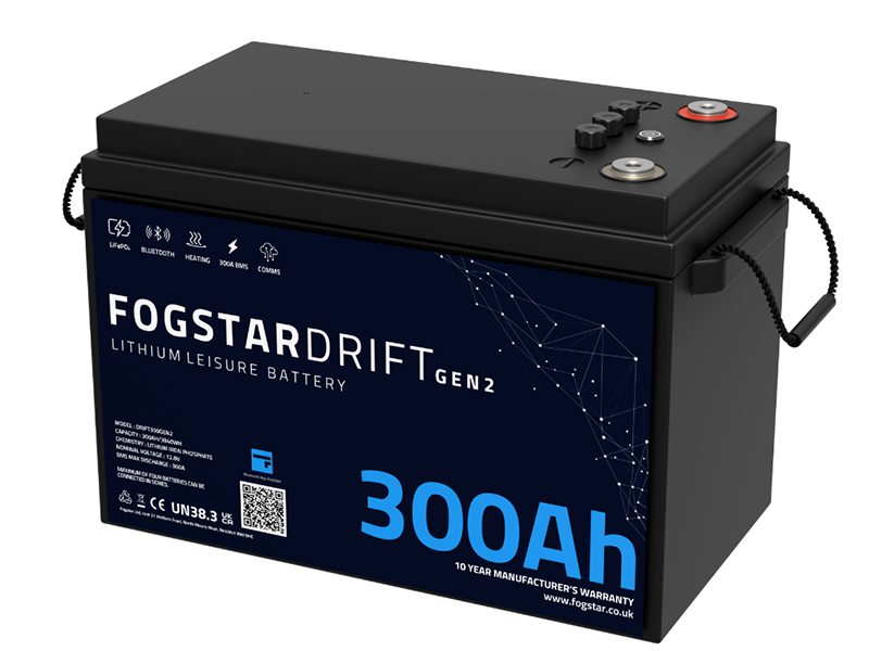 Fogstar Drift 12V 300Ah Lithium Leisure Battery (Gen2) | 12 Volt Planet