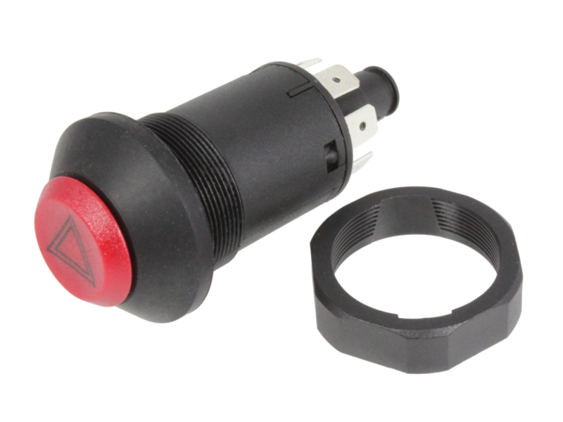Panel Mounted Illuminated Hazard Warning Switch | 12 Volt Planet