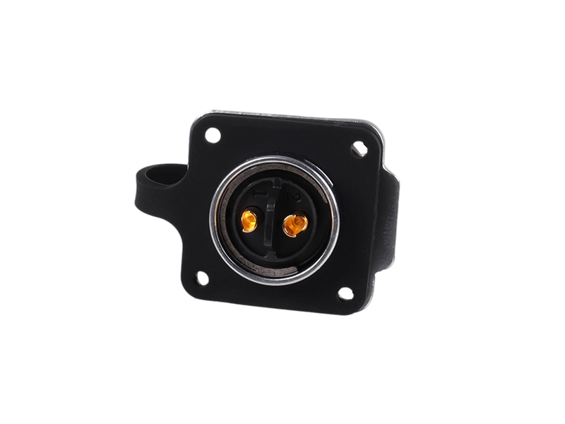 IP67 Waterproof 2-Pin Panel Mount Locking Connector Socket Metal ...