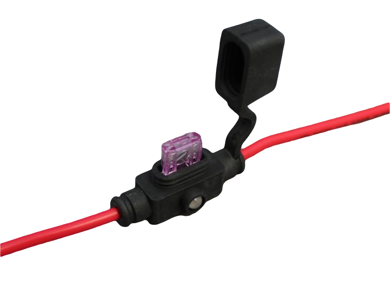 Splashproof Standard Blade Fuse Holder With LED | 12 Volt Planet