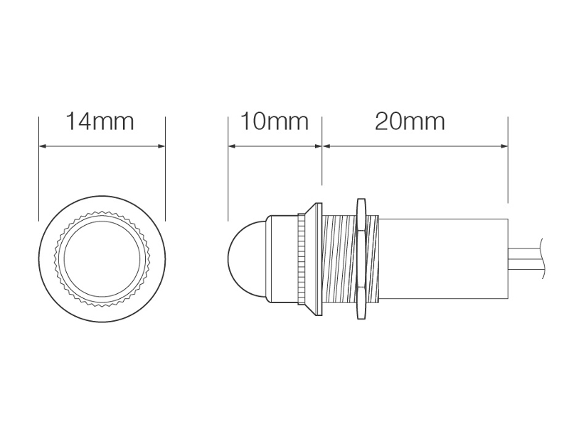 12V Stainless Steel LED Pilot / Warning Light | 12 Volt Planet