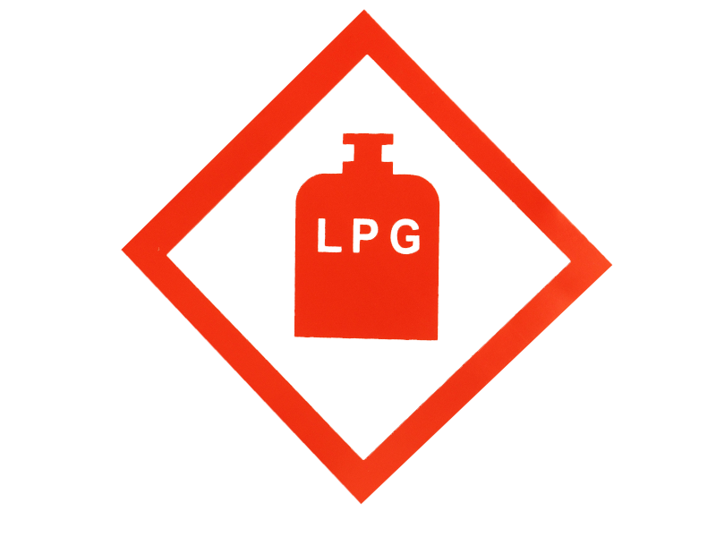 LPG Self-Adhesive Hazard Warning Label | 12 Volt Planet