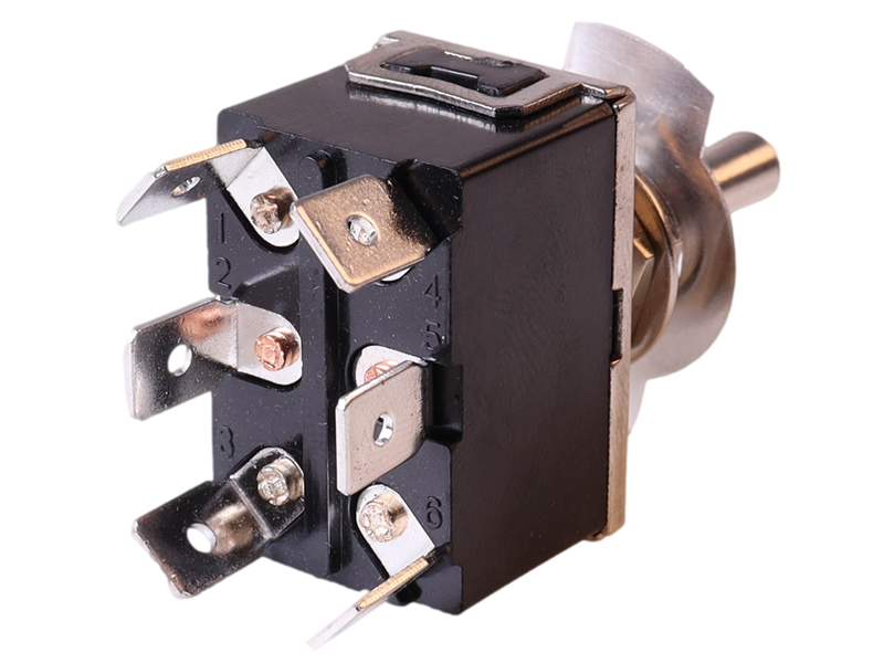 MOM/OFF/MOM Double Pole Toggle Switch With Decal Plate - 30A@12V | 12 ...