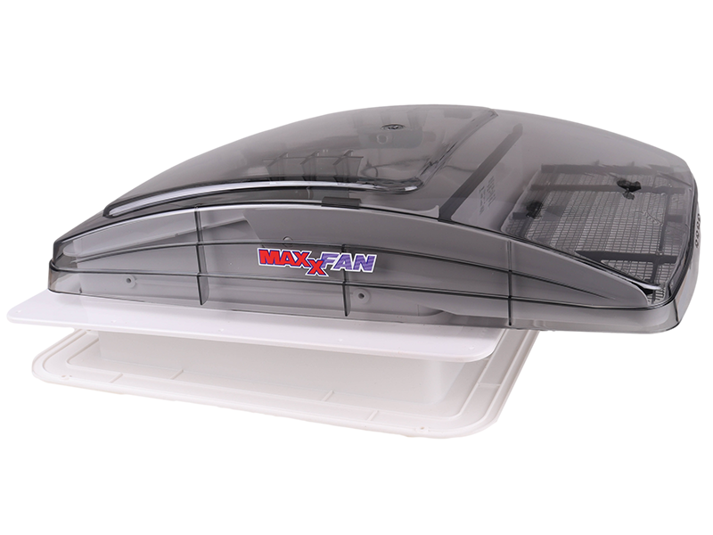 Maxxair Maxxfan Deluxe Roof Fan With Remote - Clear/Tint | 12 Volt Planet