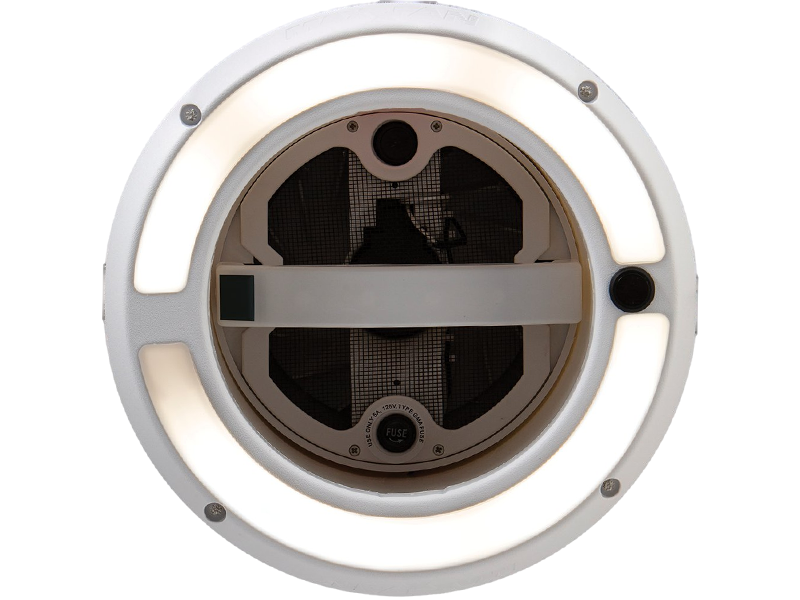 Maxxair Maxxfan Dome PLUS Roof/Wall Fan With LED Lighting - White | 12 ...