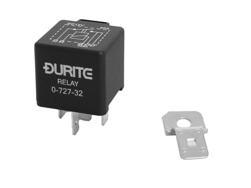 Mini Make & Break Relay - Normally Open (NO) Contacts,12V 40A - Twin ...