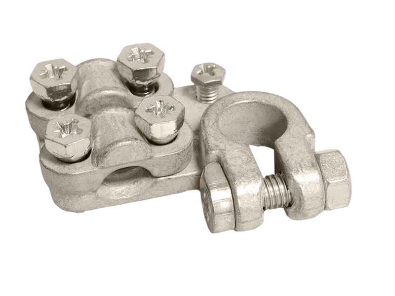 Negative Battery Terminal Clamp For Dual Cables (50-70mm2) | 12 Volt Planet