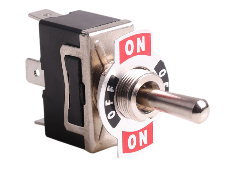 ON/OFF/ON Single Pole Toggle Switch With Decal Plate - 30A@12V | 12 ...